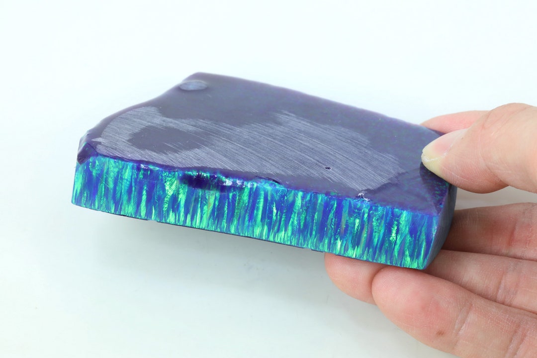 Limited Purple Bello Opal Synthetic Slab 117g, Lab Grown Kyocera Opal ...