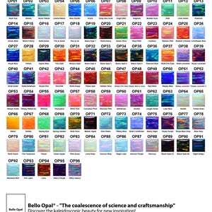 Bello Opal Official Sample B Color Chart in 96 Colors Lab Grown ...