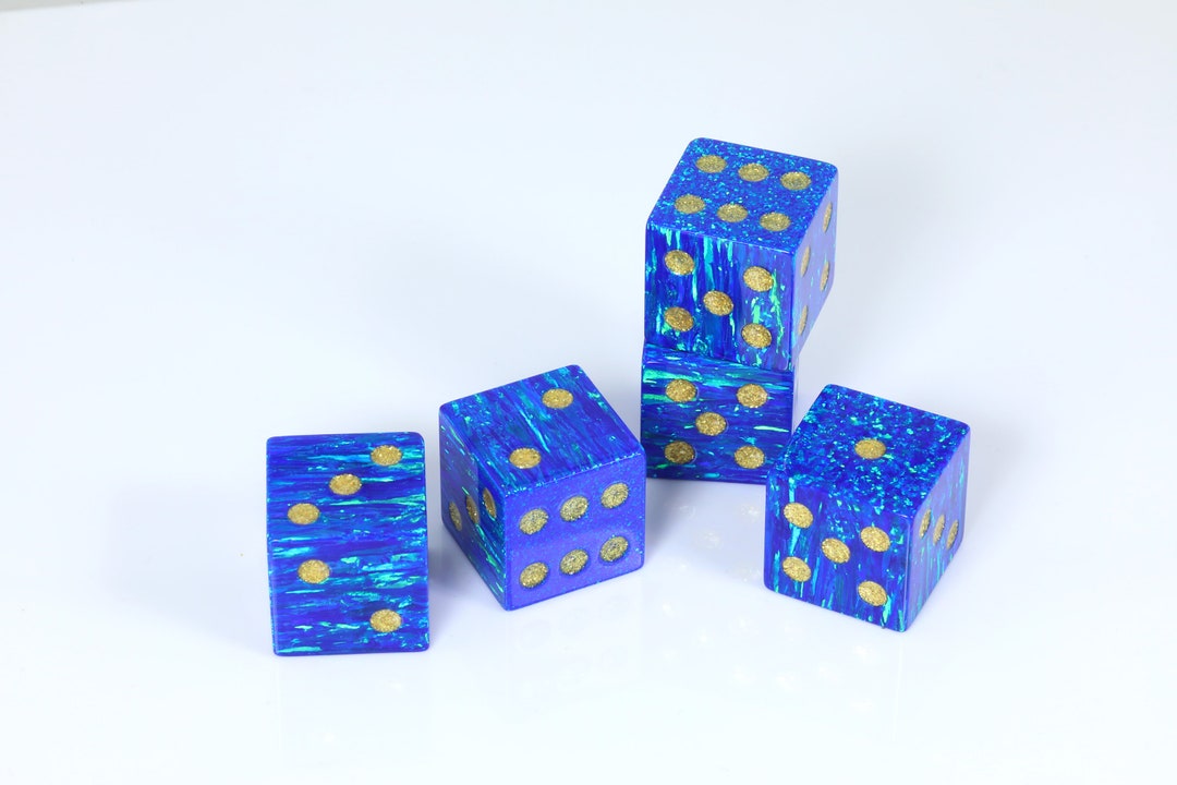 1 Piece 16mm Bello Opal Dice OP27 Royal Blue Lab Grown Synthetic Opal ...
