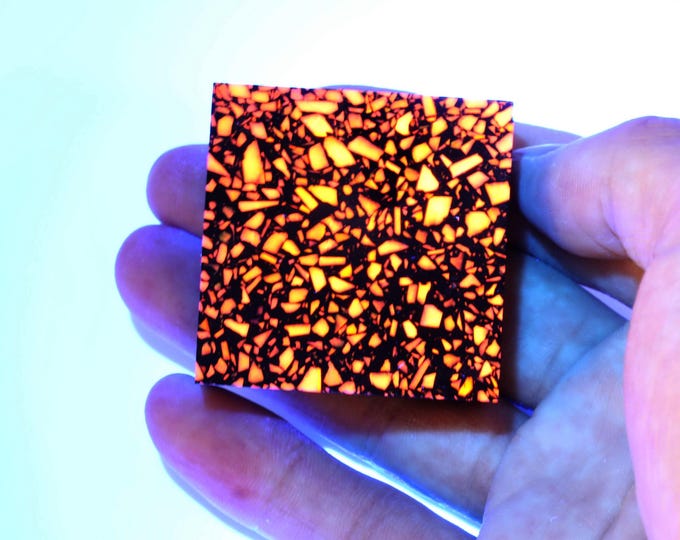 Bello Opal 81g UV Reactive Purple Lab Grown Synthetic Opal Mosaic Rough ...