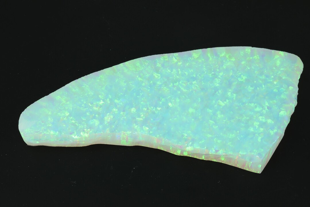 OP532 Jelly Opal Slab: 149g Lab Grown White Crystal for Ring Inlay ...