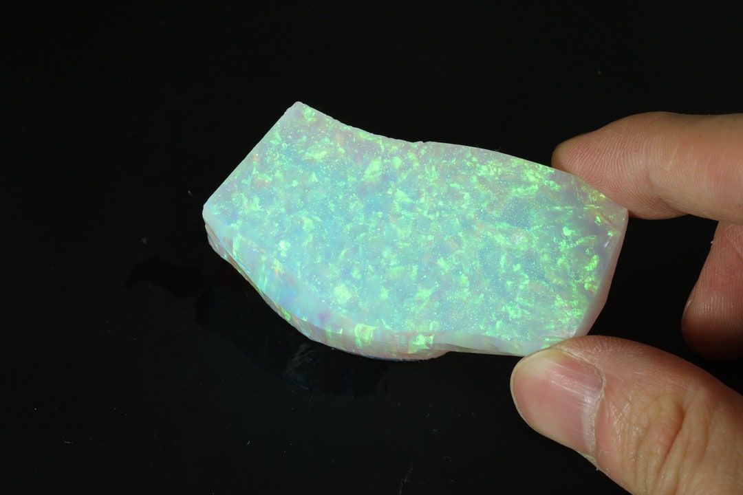 Jelly Opal 50g Limited OP532 White Crystal Lab Grown Synthetic Opal ...