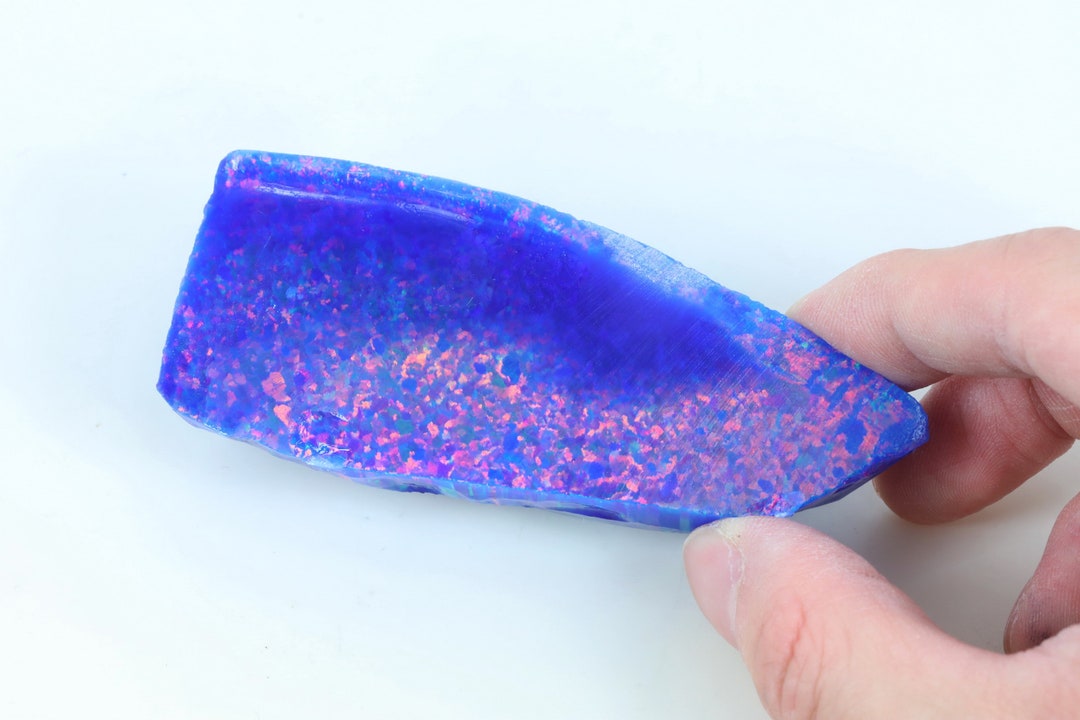 Jelly Opal 82g OP506 Bello Opal Blue Lab Grown Synthetic Opal Rough ...