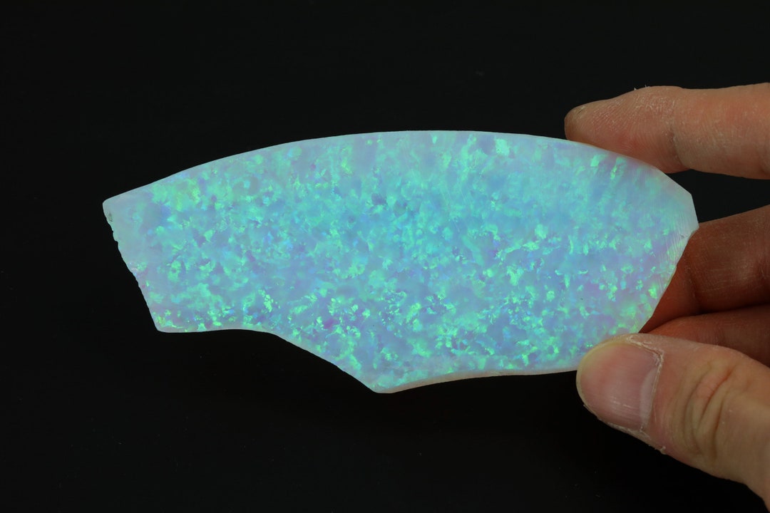 97g Jelly Opal OP531 Slab: Lab Grown Kyocera Opal for Inlay & Carving ...