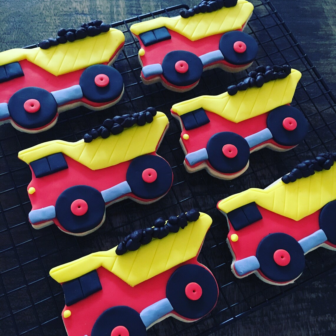 Dump Truck Fondant Cookies 12 Pack - Etsy