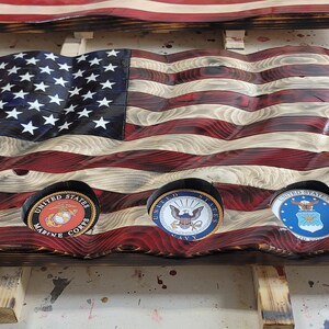 Handcrafted Wooden American Flags - Rustic, Patriotic Home/business ...