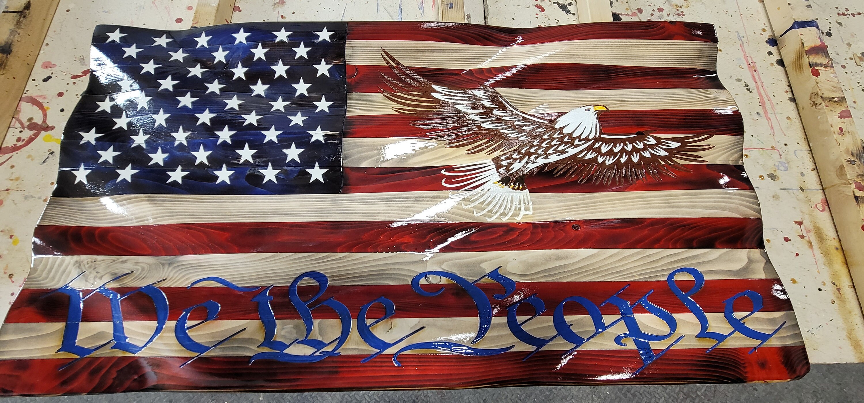 Handcrafted Wooden American Flags Rustic Patriotic - Etsy