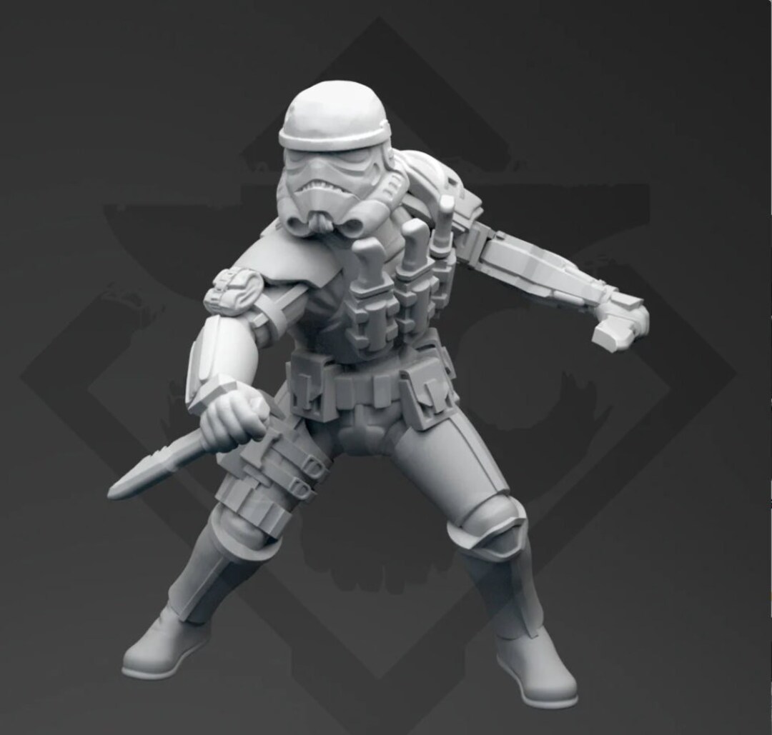 Authority SCAR Melee Trooper SW Legion Compatible 38-40mm - Etsy