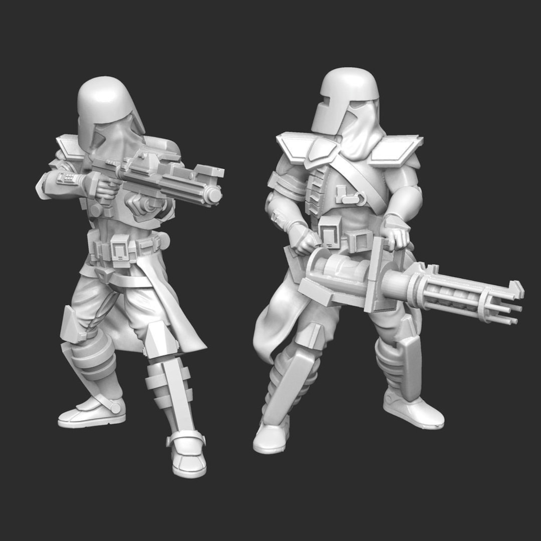 Galactic Marine Clone Trooper Heavies Miniature - SW Legion Compatible ...