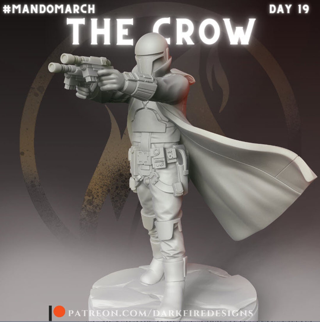 The Crow, Mando Liberator SW Legion Compatible Miniature 38-40mm Tall ...