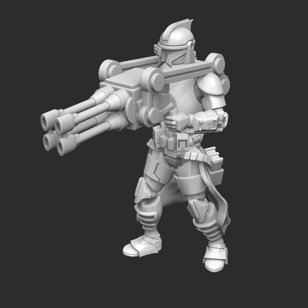 ARC Quad Heavy Gunner Trooper Miniature SW Legion Compatible 38-40mm ...