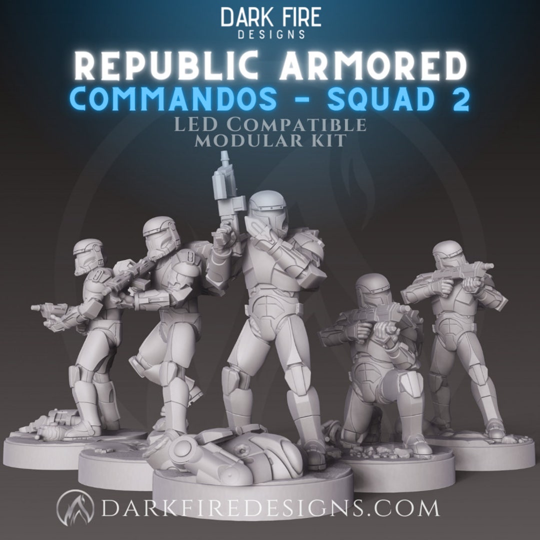 Clone Commando Squad Set 2 Sw Legion Compatible 38 40mm Tall Multi
