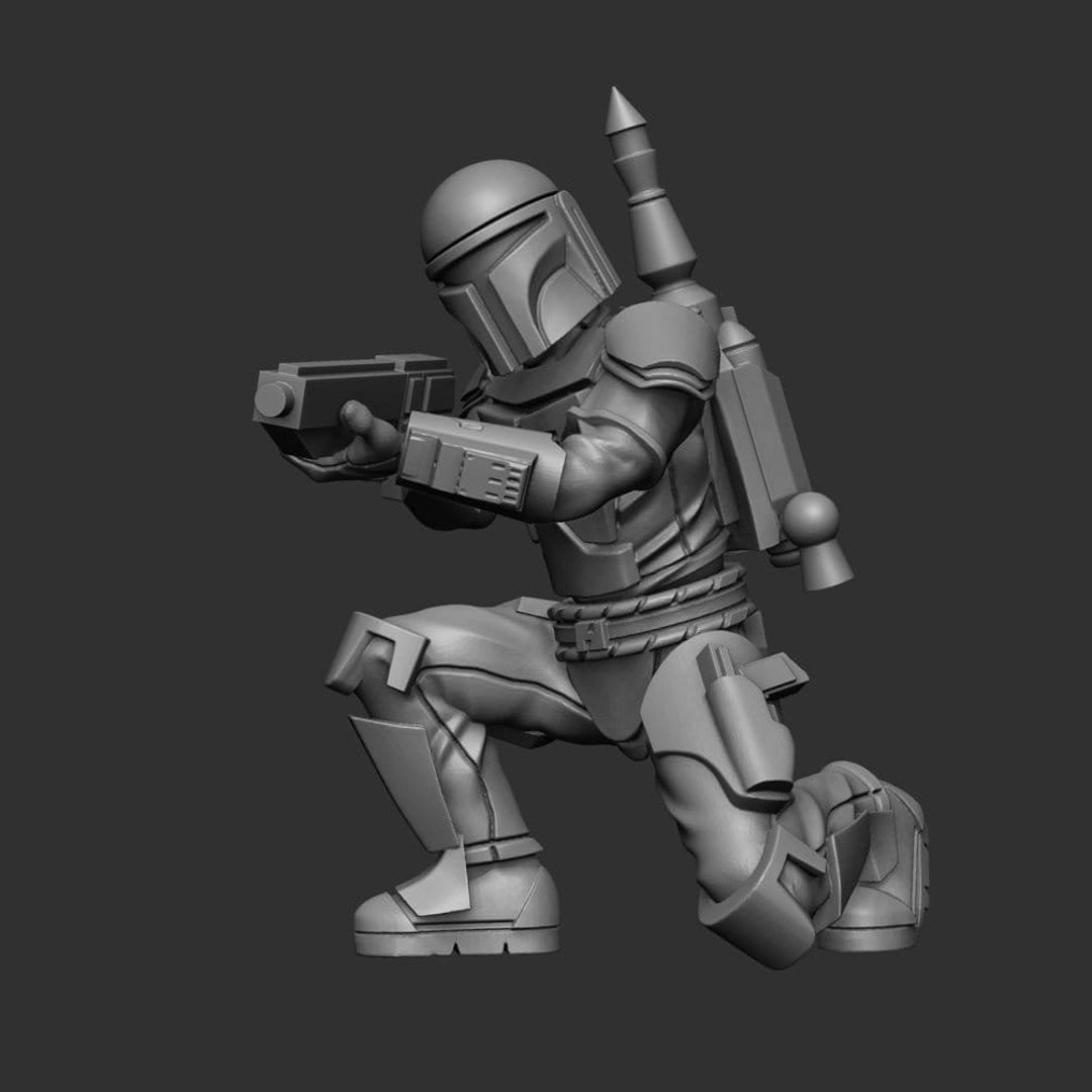Mando Crusader Carbine 2 Miniature - SW Legion Compatible (38-40mm Tall ...