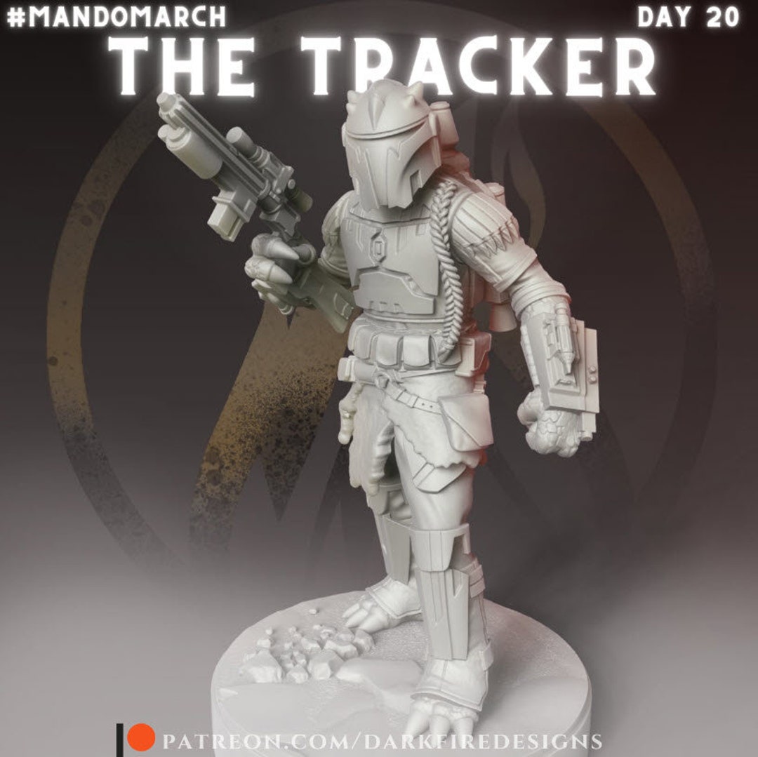 The Tracker, Lizard Mando Bounty Hunter SW Legion Compatible Miniature ...