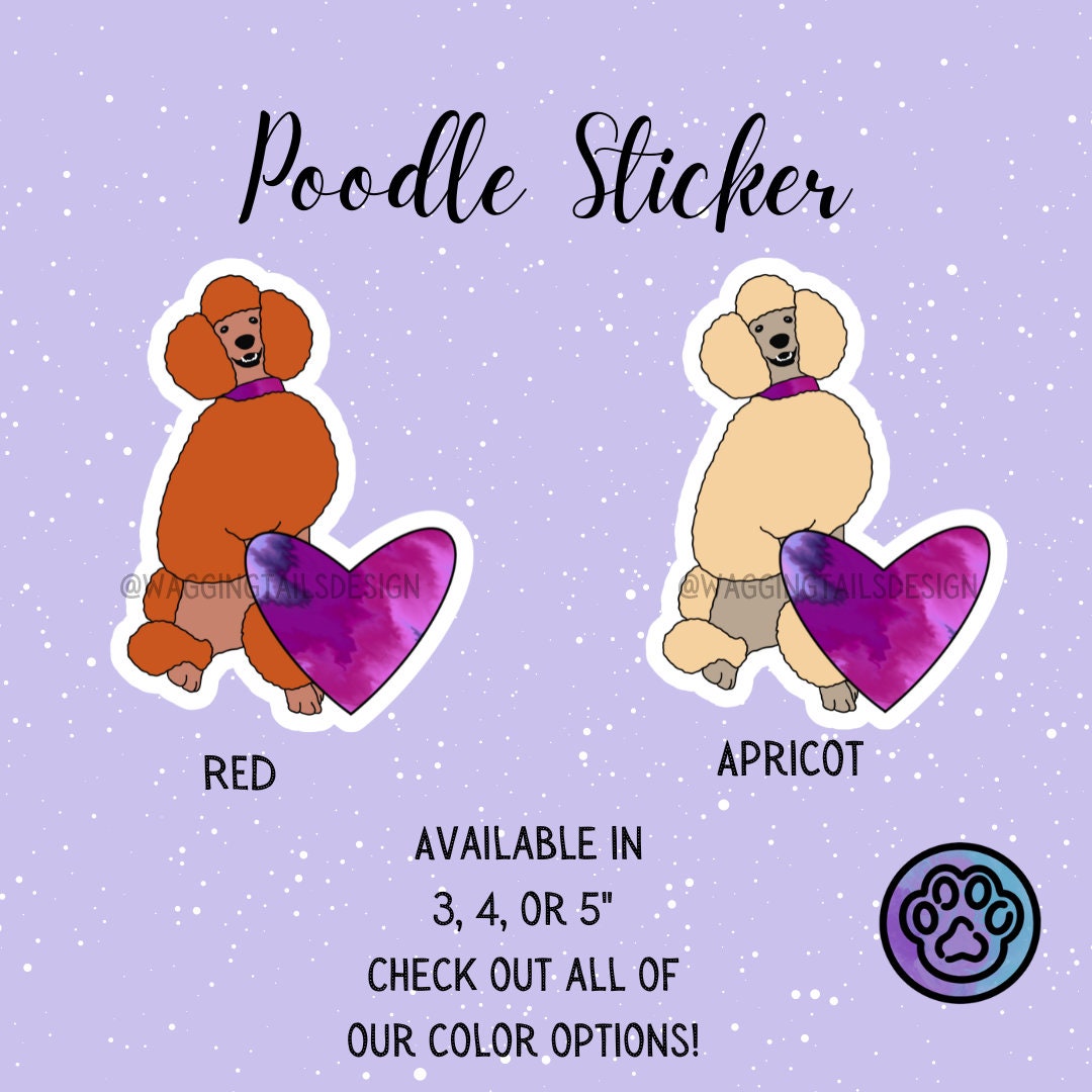 Poodle Sticker // Sold Separately, Many Styles Available - Etsy