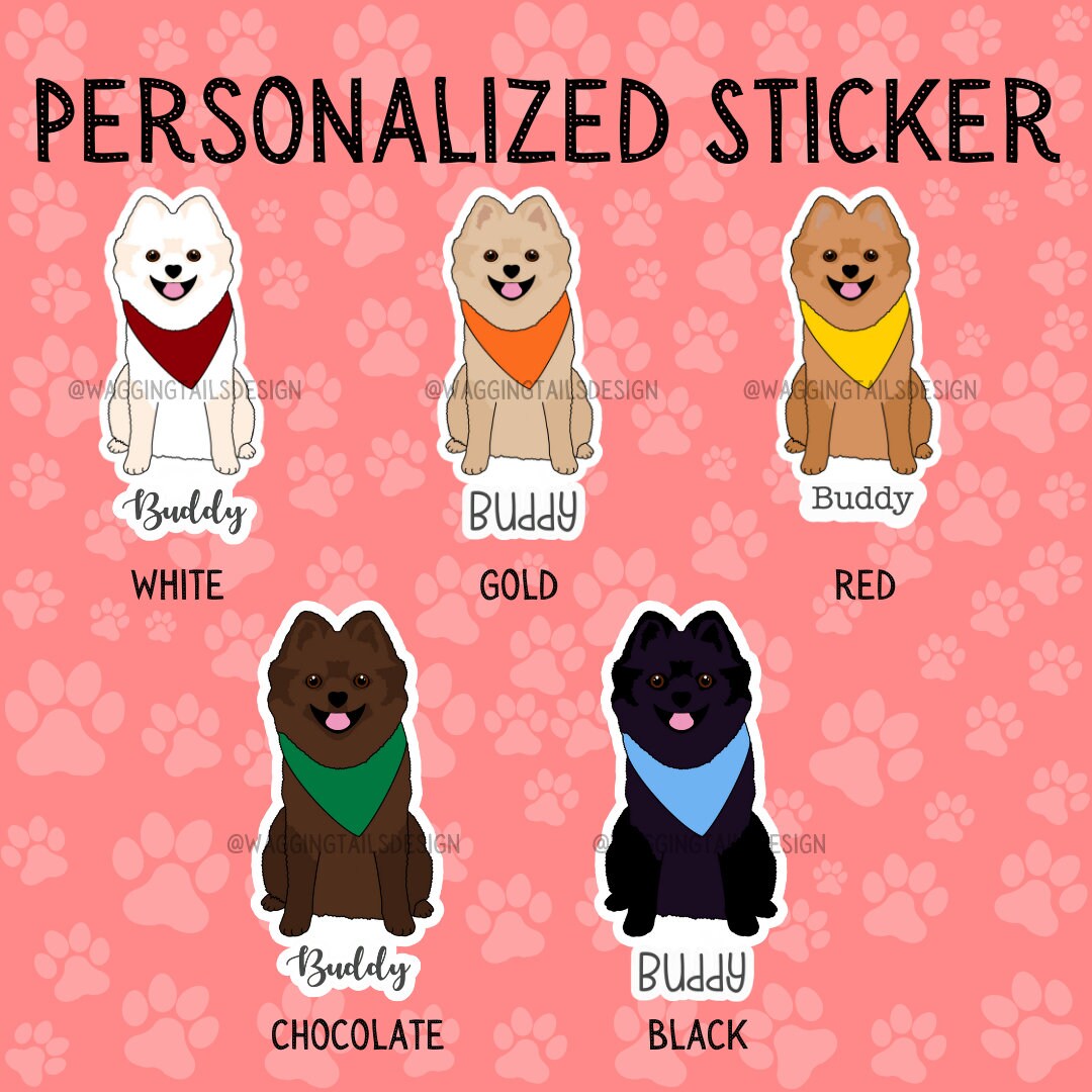 Pomeranian Sticker // Custom // Gift for Dog Lover - Etsy