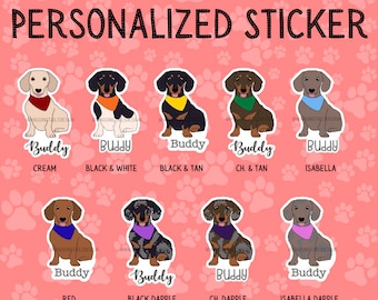 Personalized Doberman Pinscher Sticker // Custom // Gift for Dog Lover ...