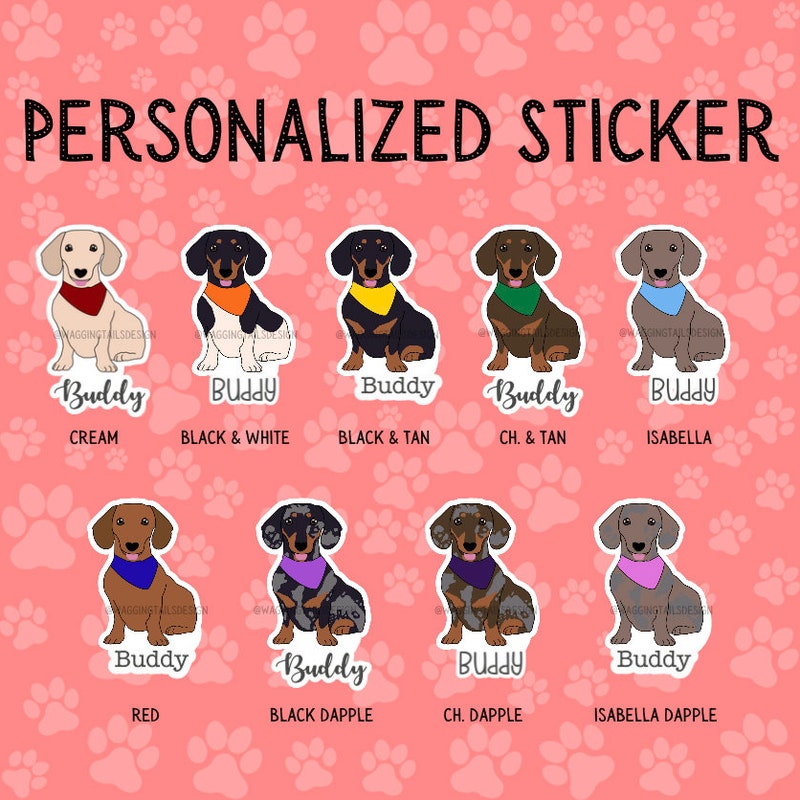 Dachshund Sticker - Etsy