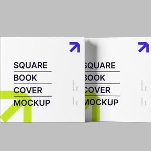 Square Book Cover Mockups - Etsy