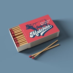 Matches Box Mockups - Etsy
