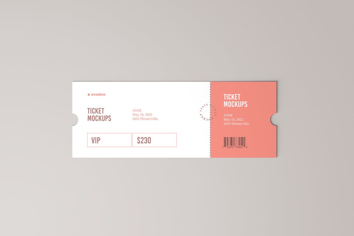 Ticket Mockups - Etsy