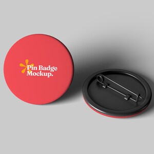 Pin Badge Mockups - Etsy