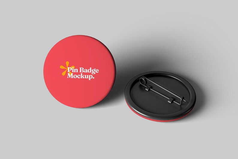 Pin Badge Mockups - Etsy