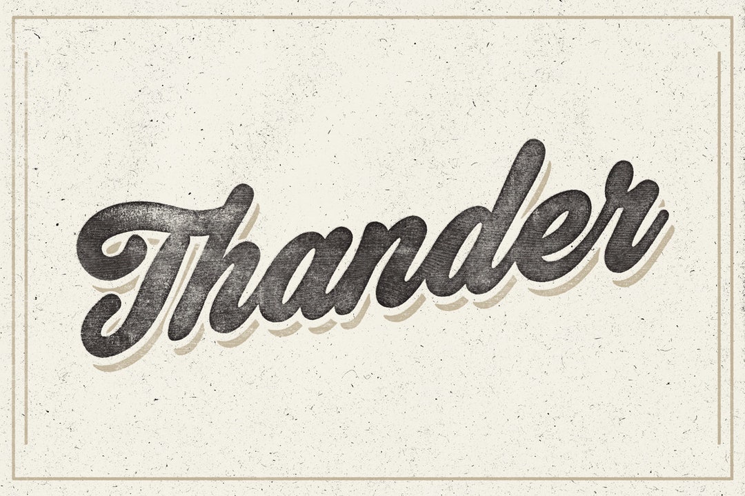 Thander Font - Etsy