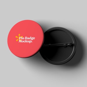 Pin Badge Mockups - Etsy