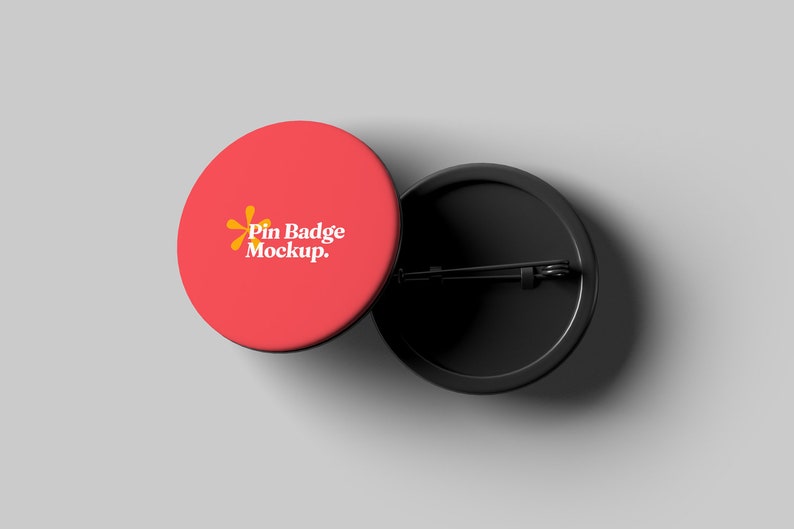 Pin Badge Mockups - Etsy