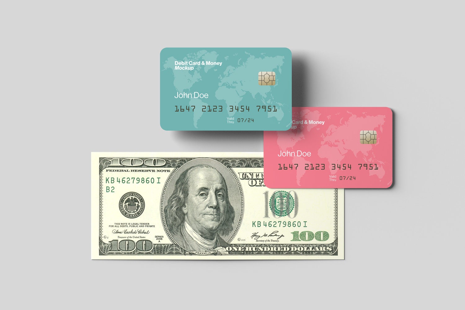 Debit Card and Money Mockups - Etsy