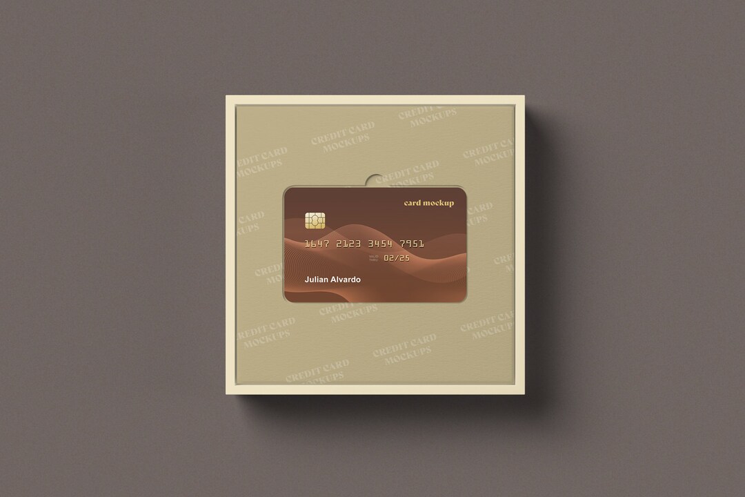 Credit Card With Box Mockups - Etsy