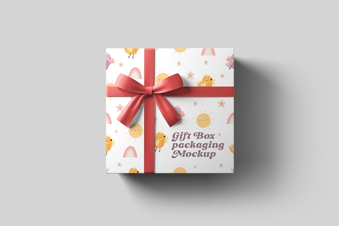 Gift Box Packaging Mockups - Etsy