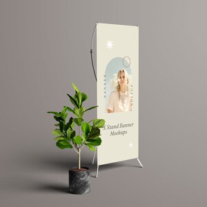 X Stand Banner Mockups - Etsy