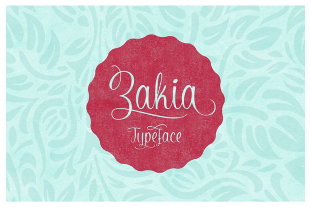 Zakia Typeface - Etsy