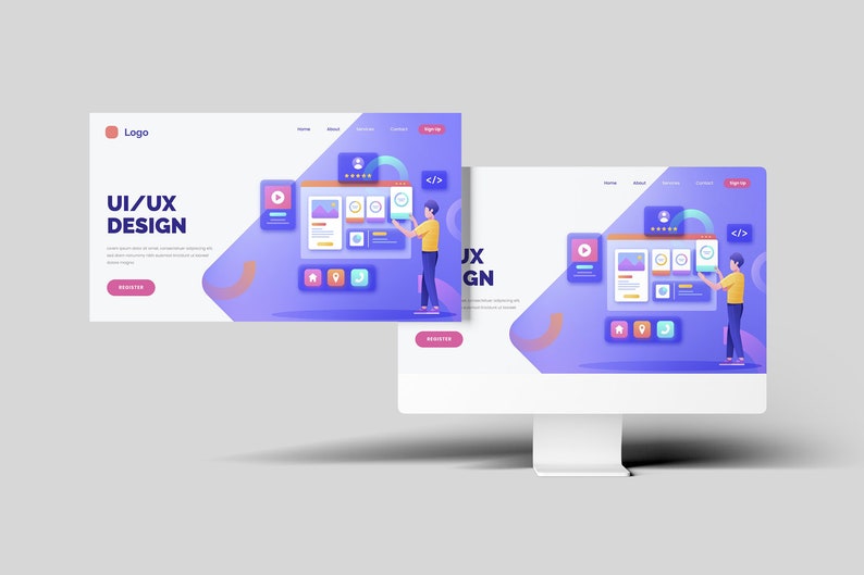 Desktop Screen Mockups - Etsy