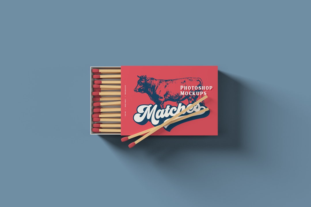 Matches Box Mockups - Etsy