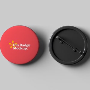 Pin Badge Mockups - Etsy