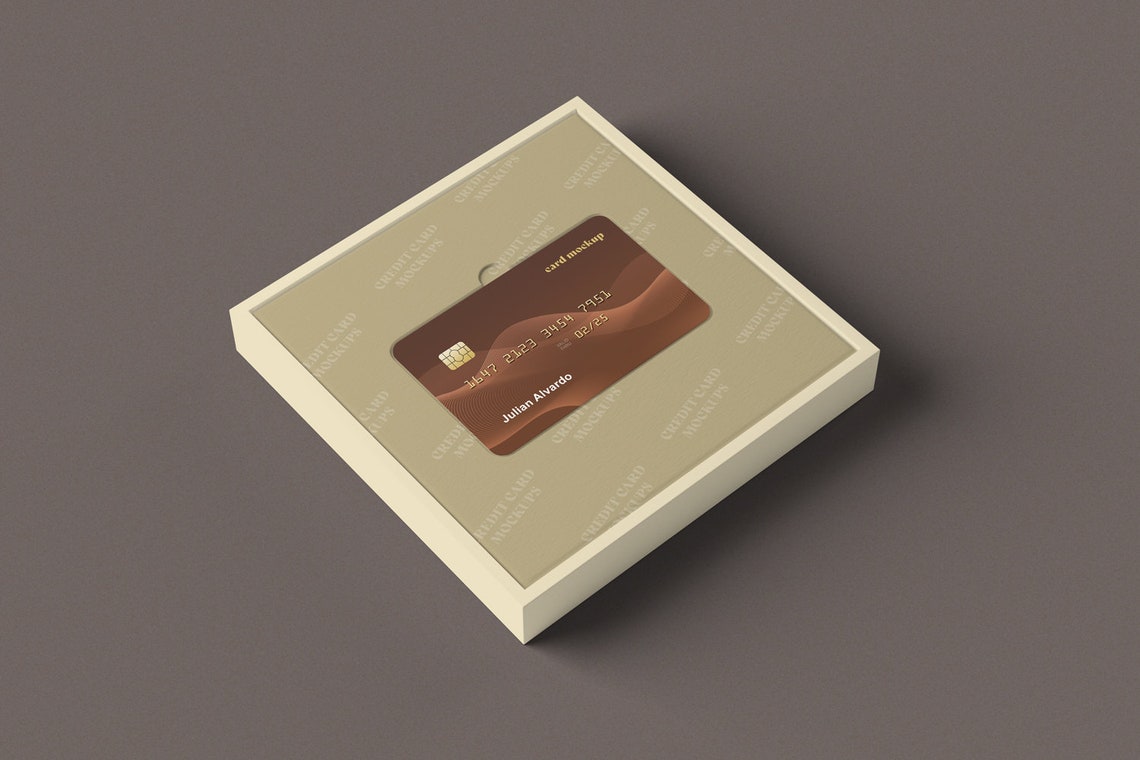 Credit Card With Box Mockups - Etsy