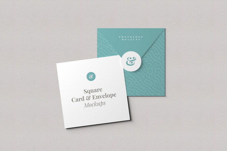 Square Card and Envelope Mockups - Etsy