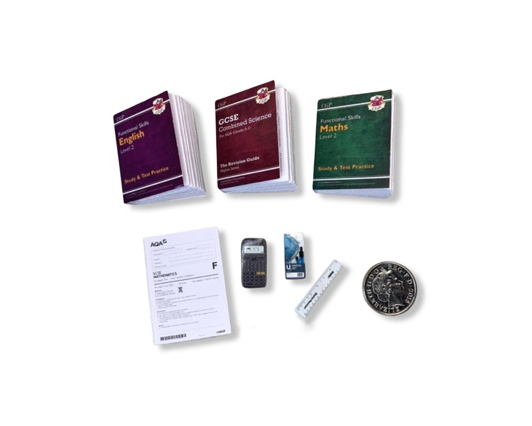 Miniature School Exam Book Set | 1/6 1/4 and 1/12 Scale | Real Text ...
