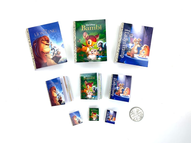 Miniature Books | Set of 3 | 1/4 1/6 and 1/12 Scale | Real Text | Dolls ...