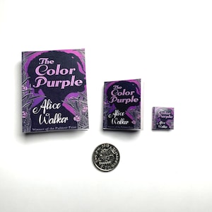 Miniature the Color Purple Book | Real Text & Pictures | 1/4, 1/6 or 1/ ...