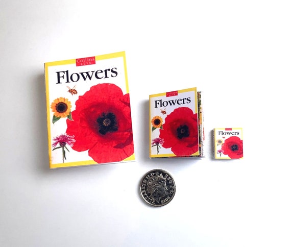 Miniature Books Book of Flowers Contains Real Text 1/4 - Etsy