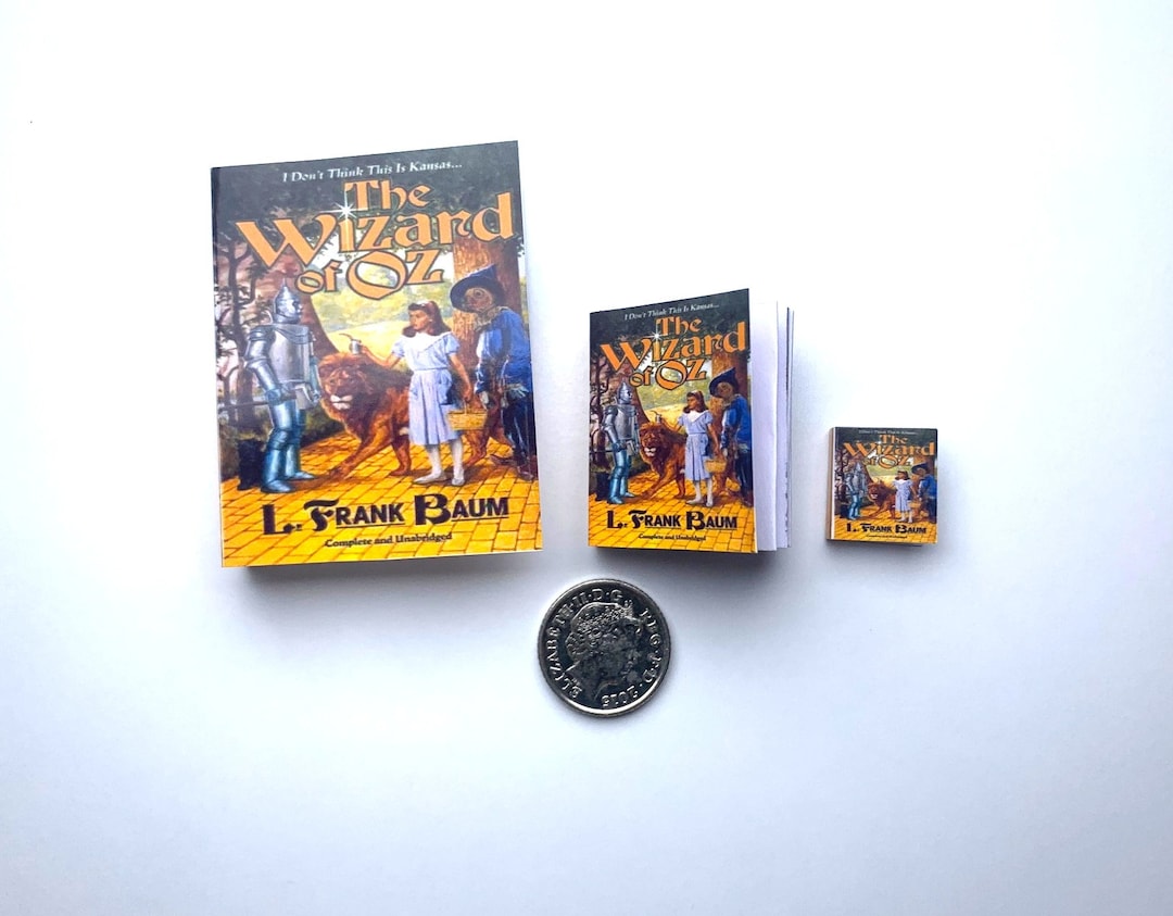Miniature Wizard of OZ Book | Real Text & Pictures | 1/4, 1/6 or 1/12 ...