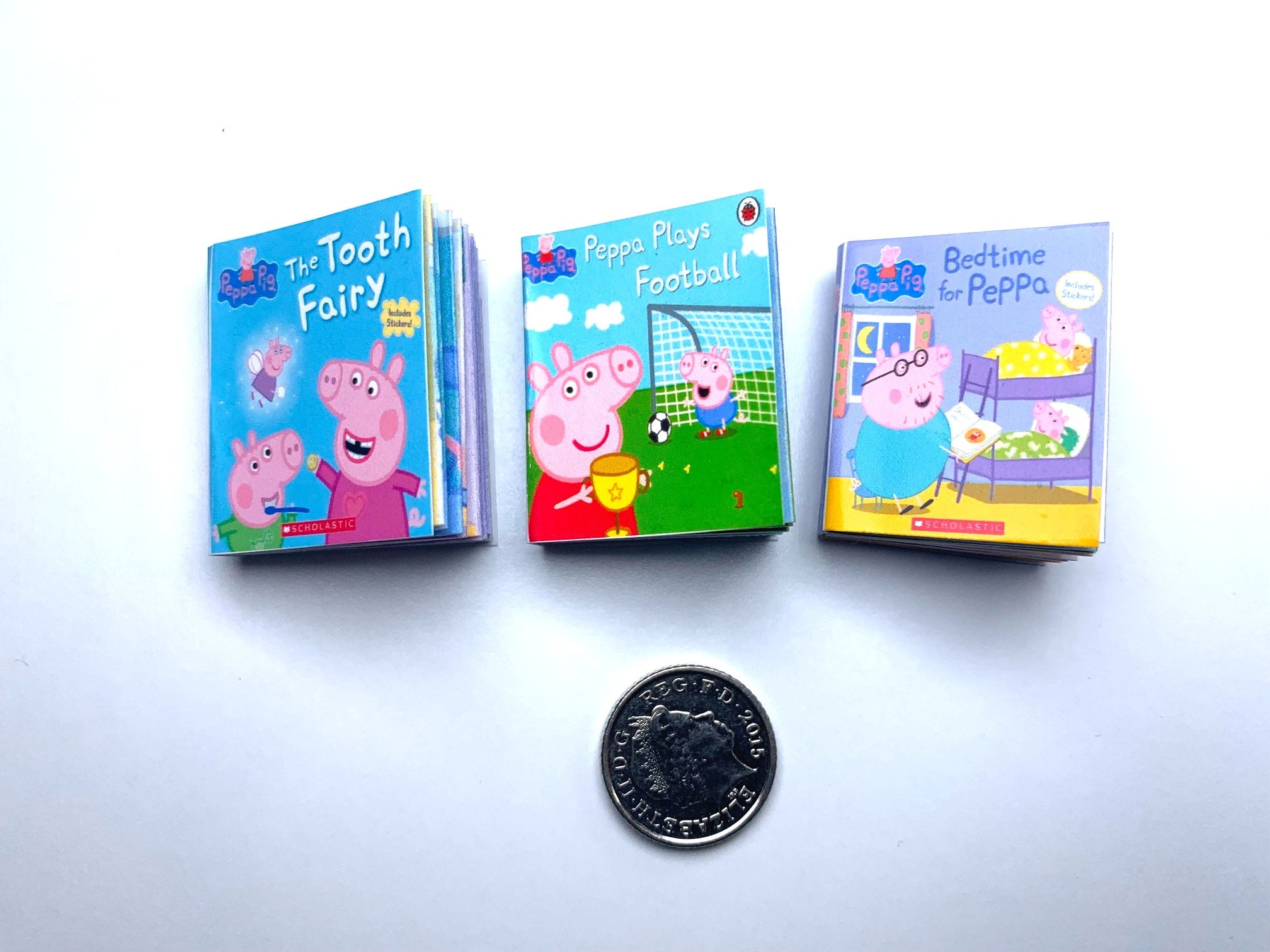Miniature Books Set of 3 Peppa Pig Books Contains Real | Etsy