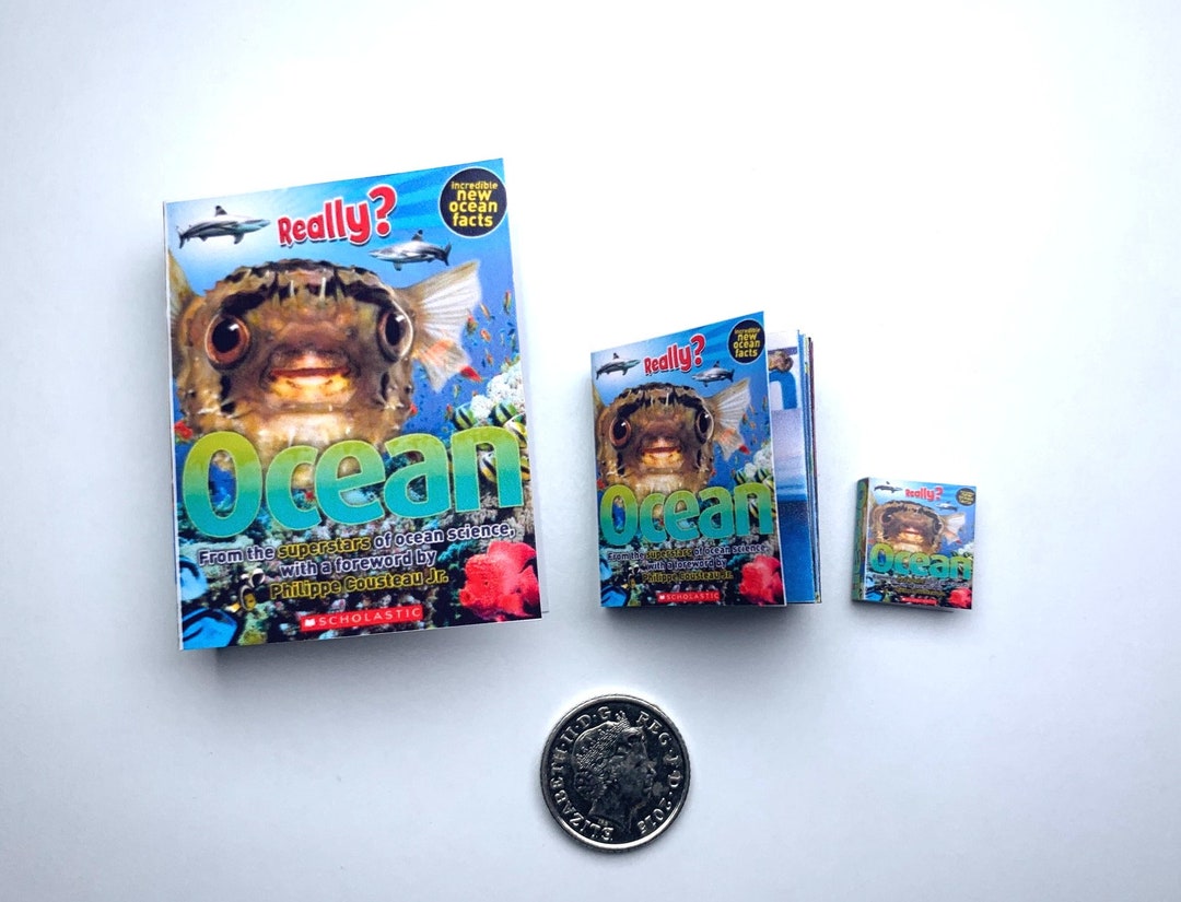 Miniature Ocean Animals Book | Real Text & Pictures | 1/4, 1/6 or 1/12 ...