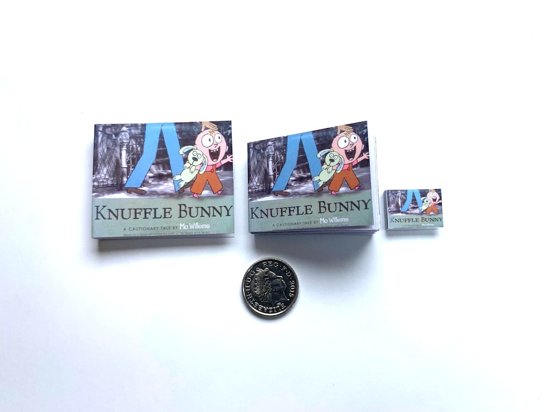 Miniature Knuffle Bunny Book | Real Text & Pictures | 1/4, 1/6 or 1/12 ...