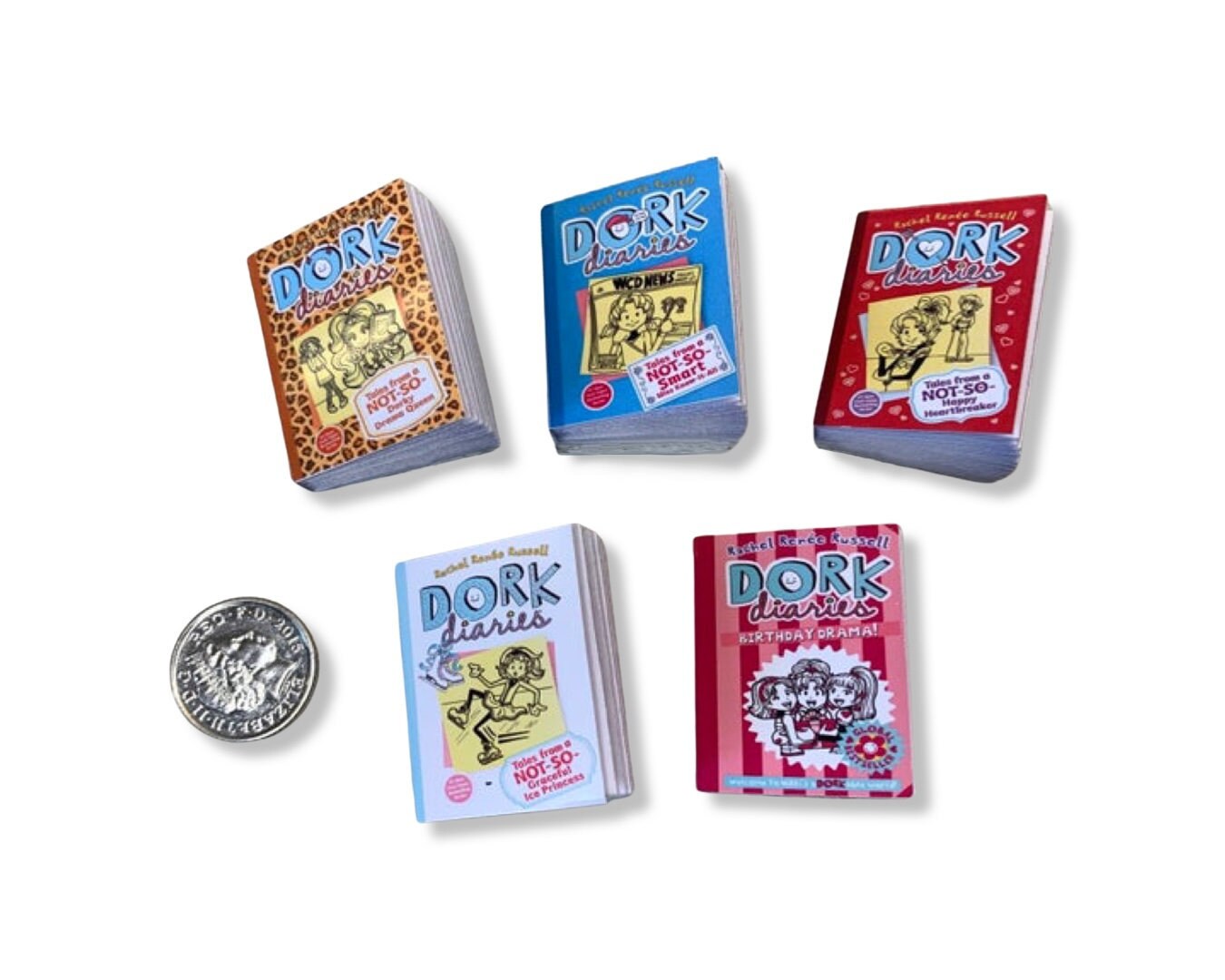 Miniature Dork Diaries Book Set 5 Books 1/6 1/4 and 1/12 - Etsy