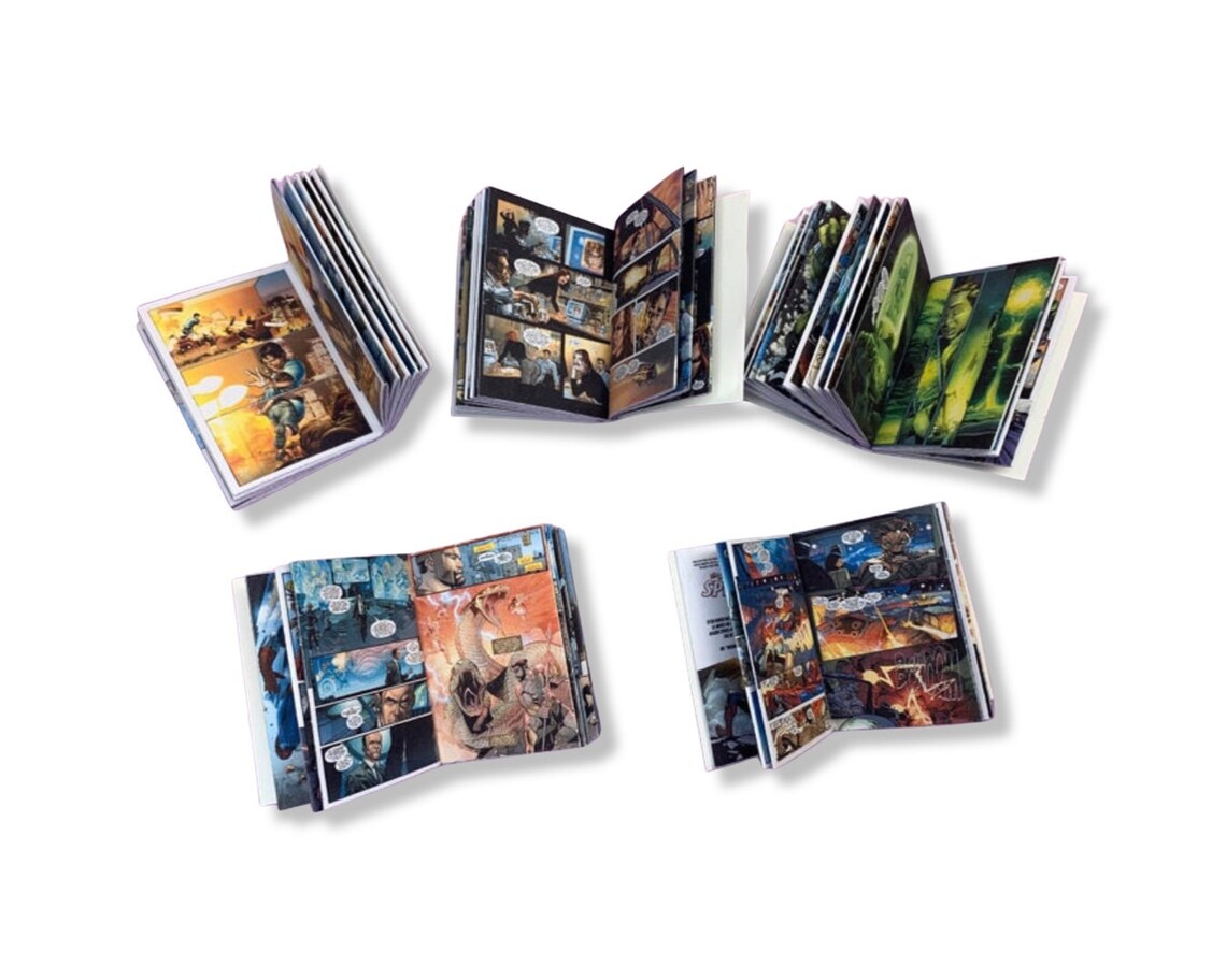 Miniature Marvel Comic Books | Avengers | Spiderman | Hulk | Iron Man ...